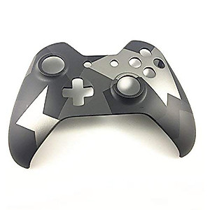 Replacement Front Housing Shell Case Cover for Xbox One Wireless Controller (Gray)