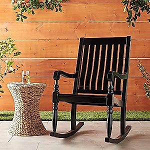Cambridge Casual Thames Oversized Rocking Chair, Black