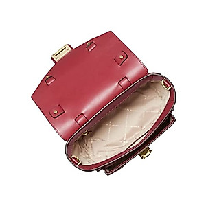 Michael Kors Berry Multi Manhattan Medium Top Handle School Leather Satchel