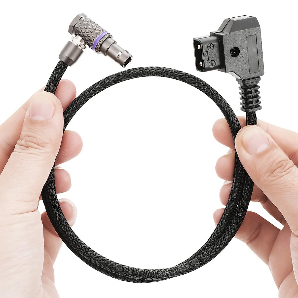 2-Pin Right-Angled to D-tap/P-tap Power Cable for Teradek/SMALLHD/ARRI/RED/TILTA/Paralinx/Preston/Hollywood/Switronix/Panasonic Cable Made with Super Soft wire17.3 inches