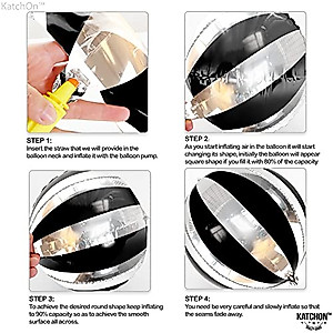 Big, 22 Inch Happy Graduation Balloons 2023 - Pack of 6 | Graduation Mylar Balloons for Black and Silver Graduation Party Decorations 2023 | Congrats Balloon, Kindergarten Graduation Decorations 2023