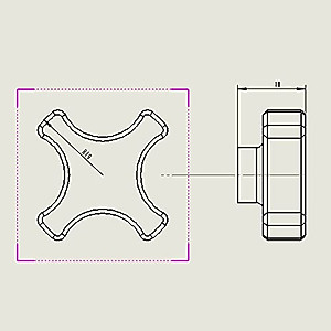 Astronomical Telescope Accessories M8 Thumb Screws (Single Screw for Sale, not a Set) Upgrade with Protection Head (Color : M8X35mm)