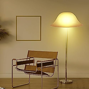 Retisee Amber Glass Lampshade Glass Lamp Shade Replacement Light Bulb Cover Chandelier Vanity Fitting Opening 1.25 Inch for Base E27 Socket