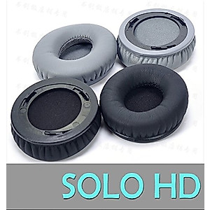 Replacement Earpads Cushion Cover Compatible with Beats Solo 1.0 / Solo HD Wired Headphone Black