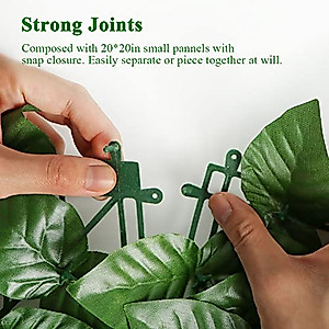 iCover Artificial Ivy Privacy Screen for Fence, 39x118in Strengthened Joint Prevent Leaves Falling Off, Faux Hedge Panels Greenery Vines, Decorative Fence for Outdoor, Garden