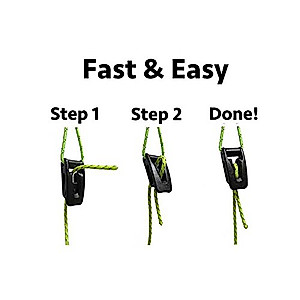 LiteOutdoors Ultralight Guyline Tensioners - Pack of 10 - Guyline Adjuster for Tents & Tarps - Camping, Hiking, Backpacking