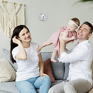 4 Pieces Indoor Outdoor Thermometer Hygrometer 2 in 1 Temperature Humidity Gauge Analog Hygrometer for Indoor Office Home Room Outdoor, No Battery Required, in Green and White