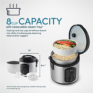 Aroma Housewares ARC-954SBD Rice Cooker, 4-Cup Uncooked 2.5 Quart, Professional Version