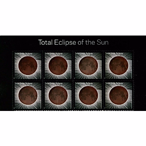 2017 Solar Eclipse Top Block of 8 US postage stamps