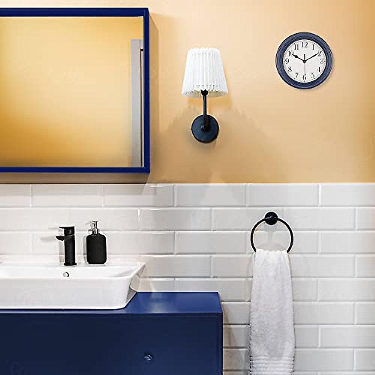 Mofine Wall Clock for Living Room Decor, Small Kitchen Wall Clock ...