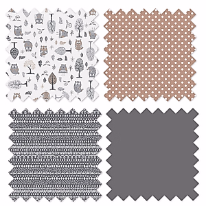 Bacati - Toy Chest Owls in the Woods Beige/Grey Neutral