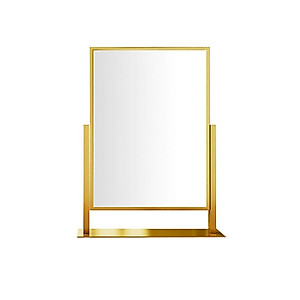 DYPASA Vanity Mirror Square Makeup Mirror Desktop Vanity Mirror Folding Beauty Mirror Double-Sided Adjustable Desktop Makeup Mirror (Large) Household Cosmetic Mirror