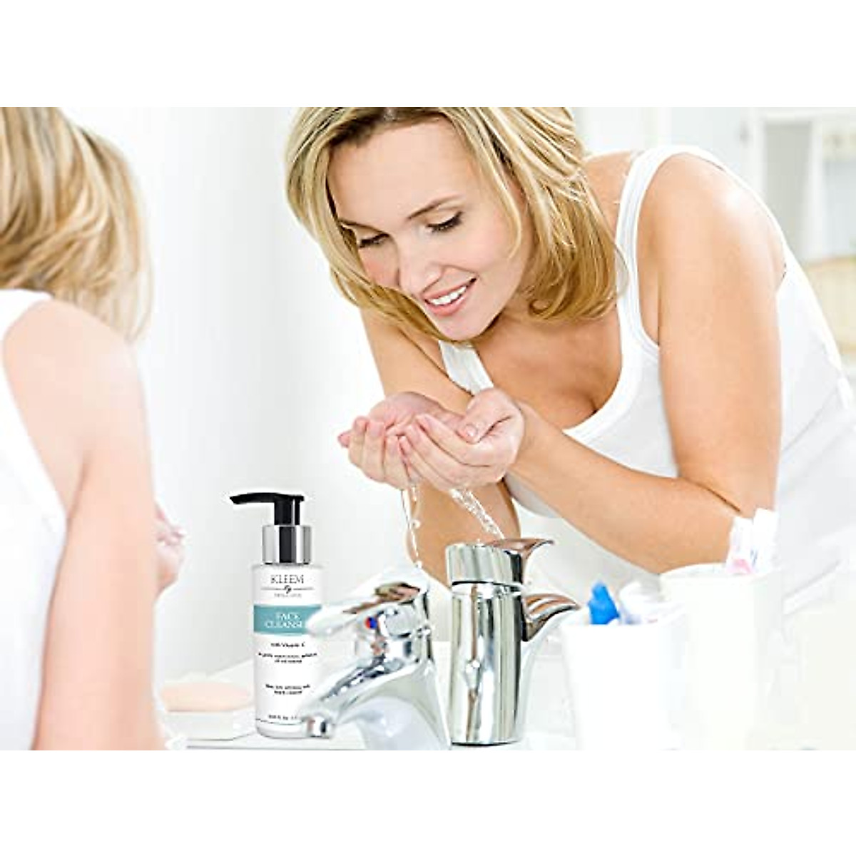 Organic Facial Cleanser - Anti Aging Vitamin C Face Wash - Breakout & Blemish - Clear Pores on Oily, Dry & Sensitive Skin with Organic Ingredients - Gentle, Brightening & Hydrating Face Wash - 4.05 oz