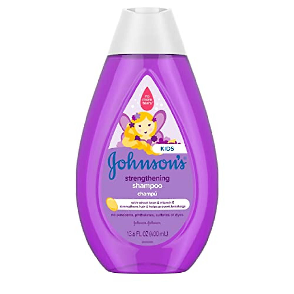 Johnson's Strengthening Tear-Free Kids' Shampoo with Vitamin E Strengthens & Helps Prevent Breakage, Paraben-, Sulfate- & Dye-Free, Hypoallergenic & Gentle for Toddler's Hair, 13.6 fl. o