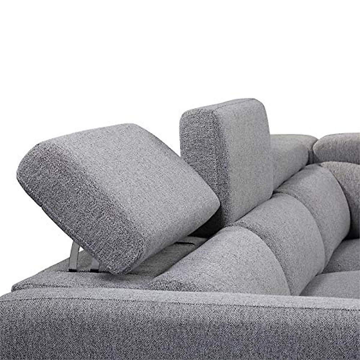 Steve Silver Isla Gray Tweed Fabric Power Reclining Sectional