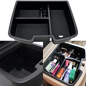 JOJOMARK Center Console Organizer Tray Compatible with 2007-2014 GMC Sierra Chevy Silverado Tahoe Yukon Suburban - Accessories Replaces 19166288