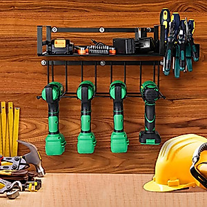 Power Tool Organizer, Heavy Duty Metal Tool Shelf, Drill Wall Mounted Storage Rack,Tool Storage Organizer Holder for Power Tool Removable Design, Perfect for Garage, Warehouse