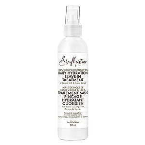 SheaMoisture Leave-in Conditioner Treatment for All Hair Types 100% Extra Virgin Coconut Oil Silicone Free Conditioner 8 oz