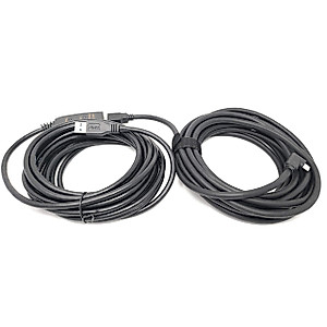 TNE 32ft/10M Link Cable for Oculus Quest 2/Quest 3 Steam VR Gaming and Charging | 16ft Angled Gen 1 Type C USB3.2 to USB Type A Power Cord+16ft Active Repeater Extension 3.0 Cable (32ft/10M)