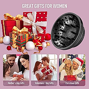 Hair Diffuser, Diffuser Attachment for Hair Dryer, Hair Diffuser For Curly Hair, Diffuser Hair Dryer, Universal Blow Dryer Defuzzer 1.4-2.4'' Nozzle, Anniversary Birthday Gifts for Women Her