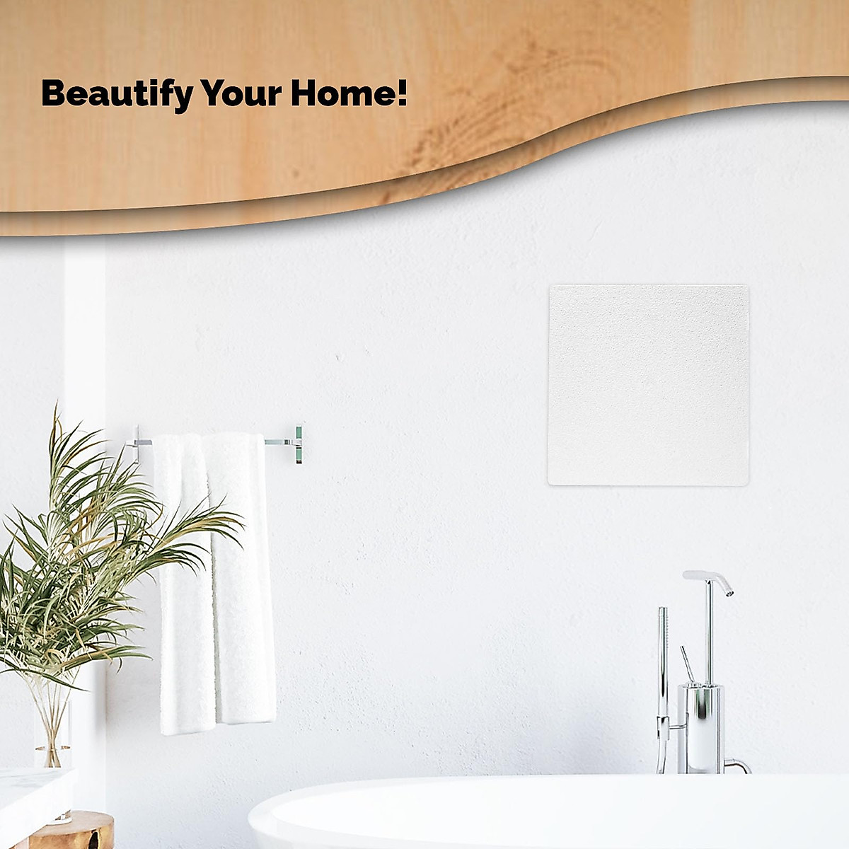 Morvat Adjustable Spring Access Panel, Fits 8"x8" - 12"x12" Inches (External 13.5"x13.5"), for Drywall, Ceiling, Electrical, Plumbing Heavy-Duty & Easy Install, Wall Hole Cover Plate, White (1-Pack)