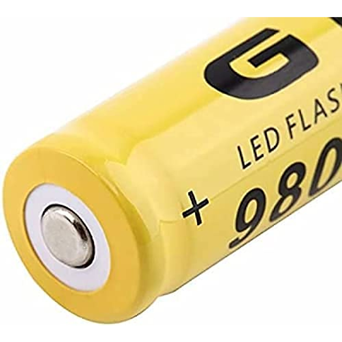 HUIN 6 Pcs 3.7V Li-ion 9800mAh Rechargeable Battery Button Top Lithium Battery Large Capacity Battery for LED Flashlight Torch,Headlamp,Electronic Devices Not AA AAA