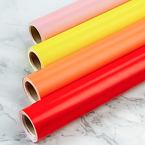 RUSPEPA Yellow Wrapping Paper Solid Color - Mini Roll - for Christmas, Wedding, Birthday, Shower, Congrats, and Holiday - 17.5 Inches X 32.8 Feet