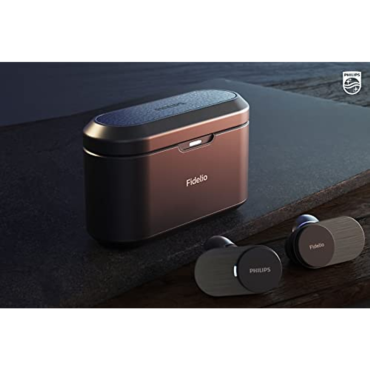 Philips Fidelio T1 True Wireless Headphones with Active Noise Canceling Pro+, Audiophile Quality, Black