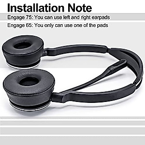 Engage 75 Earpads Replacement for Engage 75 and Engage 65 Headset - NOT FIT Engage 75/65 Convertible and Engage 75/65 Mono Model