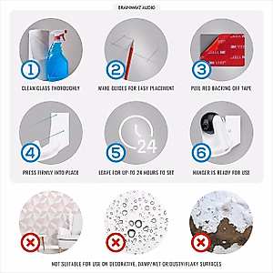 BRAINWAVZ Adheasive Wall Mount for VAVA Baby Monitor Camera (VA-IH006) Shelf - No Screws, Easy to Install, No Mess, Strong Mount Holder, White