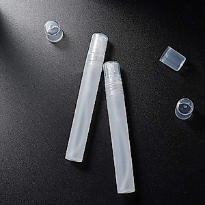 5Pcs/Pack Frosted Plastic Tube Empty Refillable Perfume Bottles Spray for Travel and Gift,Mini Portable pen