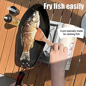 Axfbim Nonstick Frying Pan Set, 3D Fish Shape Non-Stick Pan, Carp Roasted Fish Grill Pan, Oil-saving non-breakable fish frying pan, for Cooking, Grilling, Frying