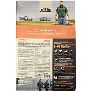 ACANA 2 Bags of Puppy & Junior Dry Dog Food, 4.5 Pounds Each, Grain-Free, Made in The USA