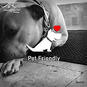 Bungalow Flooring Waterhog Door Mat, 2' x 3', Made in USA, Durable and Decorative Floor Covering, Skid Resistant, Indoor/Outdoor, Water-Trapping, Brittney Leaf Design, Evergreen