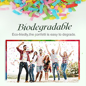 FameFame 10Pack Confetti Wands, Tissue Paper Flick Flutter Sticks for Wedding Celebrations, Anniversary, Birthday Party, Colorful, 7.8inch Confetti Popper