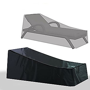 SHEUIMUIYA Waterproof Patio Lounge Chair Cover Heavy Duty Outdoor Chaise Chaise Lounge Covers Chair Covers Patio Furniture Covers Waterproof (L)