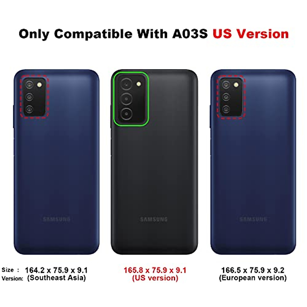 for Samsung Galaxy A03s Phone Case: Shockproof Silicone Slim Covers Hybrid Pretty Protective Cell Cases - Durable TPU Dual Layer Drop-Proof Girl&Boy Cute Cover (Lavender Purple)