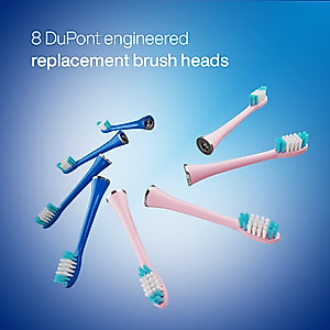 Aquasonic Vibe Duo 8-Pack Replacement Brush Heads - Genuine Aquasonic Replacement Heads