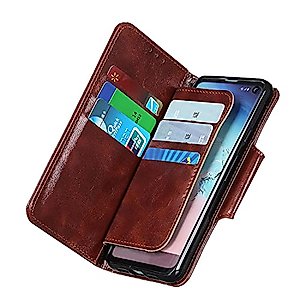 Wallet Case for Motorola ThinkPhone, [6 Card Slots] [Kickstand] PU Leather Flip Folio Cover for Motorola ThinkPhone, Brown