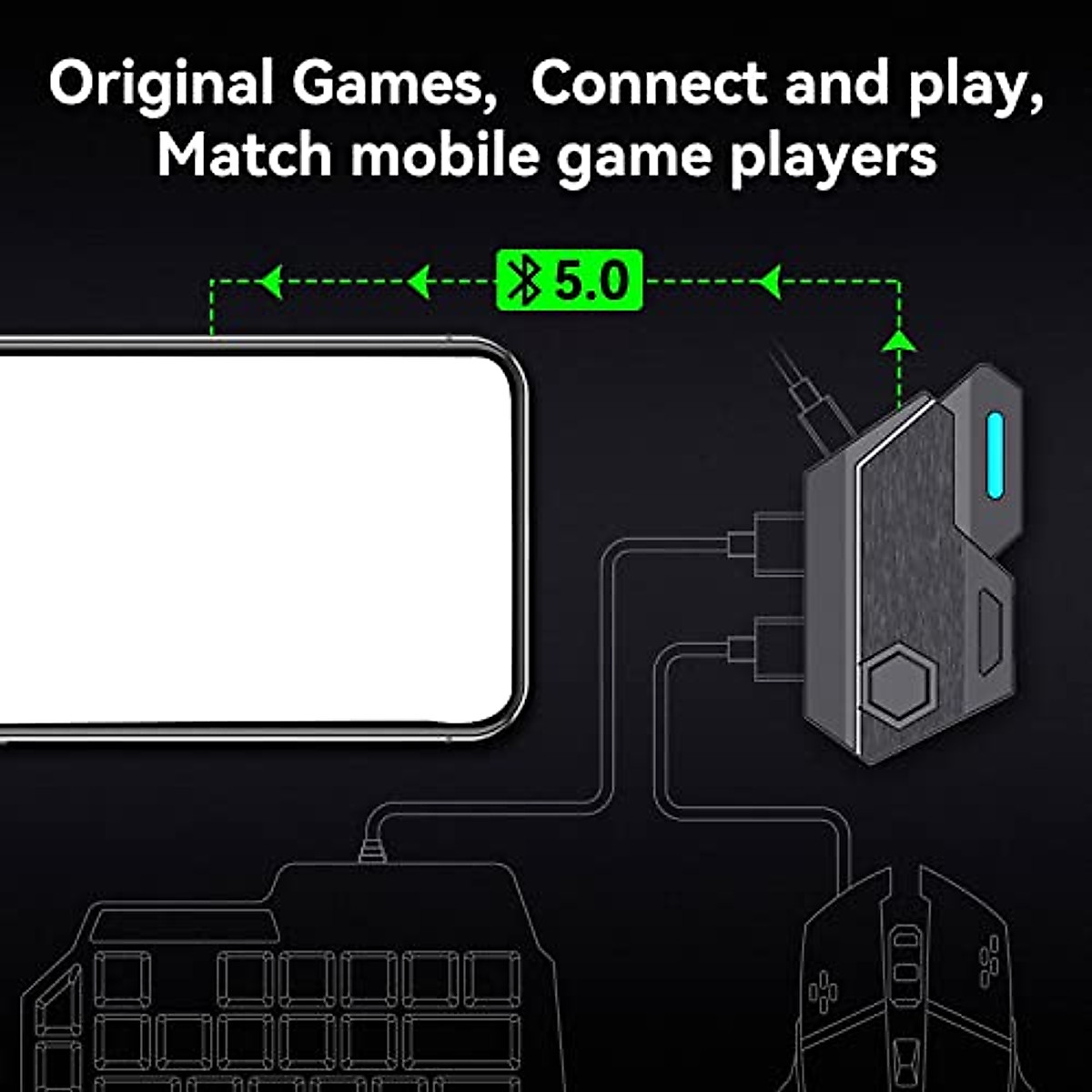 Mobile Game Controller Converter, Mobile Game Throne Converter Support iOS Operating System Wide Range of Applications for Play Games