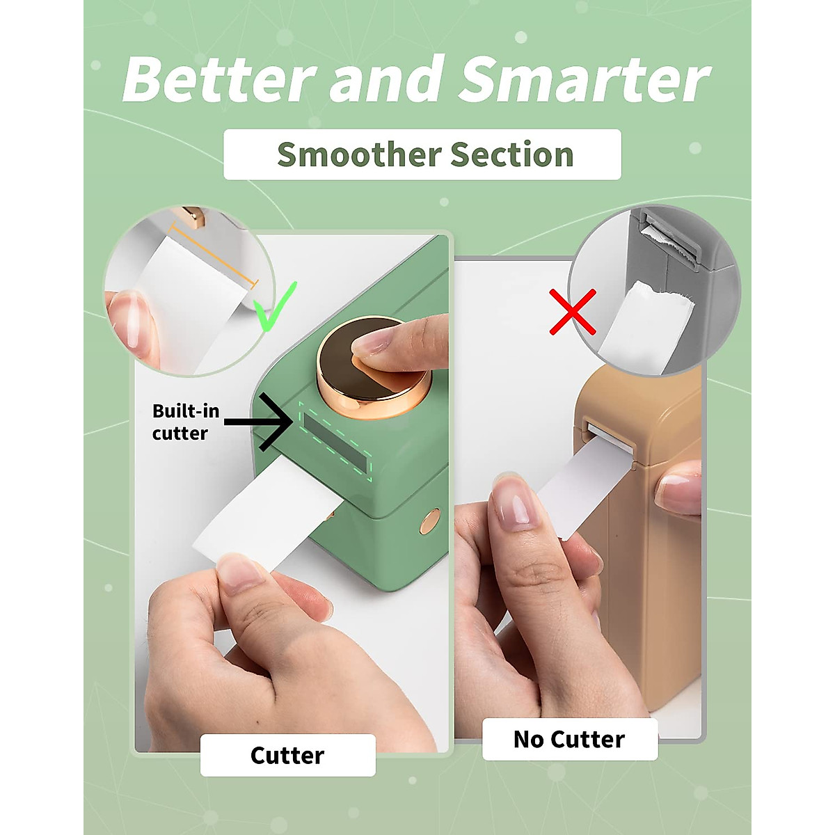 Phomemo D50 Label Maker with 3 Rolls Transparent Adhesive Label 20mm*6mm