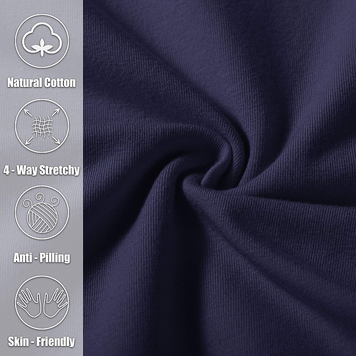 Pudolla Men's Cotton Yoga Sweatpants Athletic Lounge Pants Open Bottom Casual Jersey Pants for Men with Pockets (Navy Blue Large)