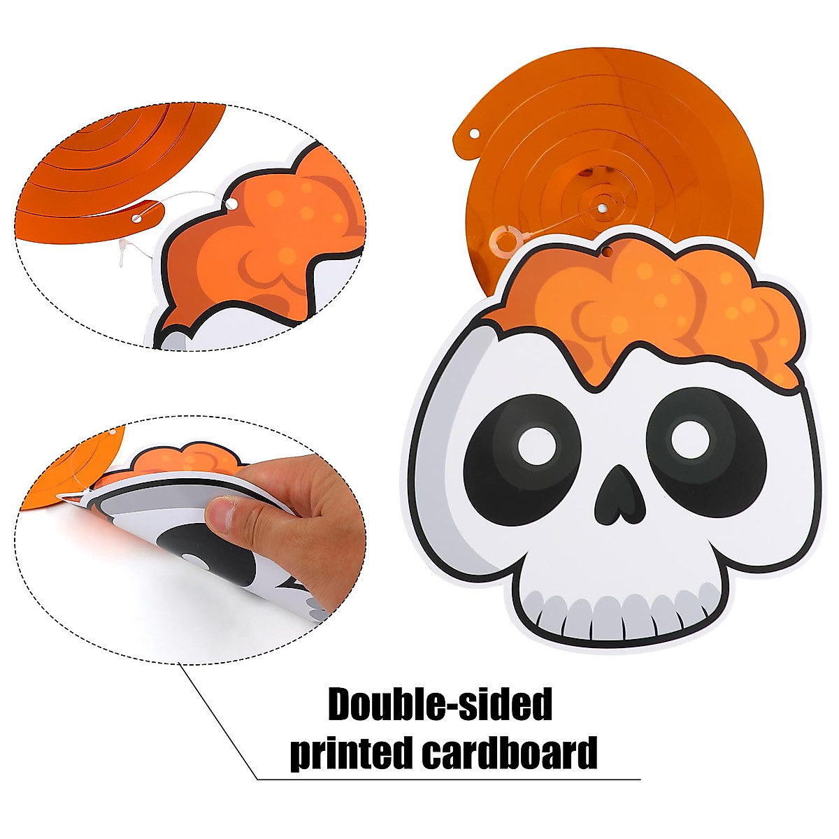 CCINEE Hanging Swirl Ceiling Scare Decorations for Halloween Party, 36 PCS Large Size Witches Ghost Pumpkin Spider Ceiling Home Indoor Halloween Eve Party Decor Supplies