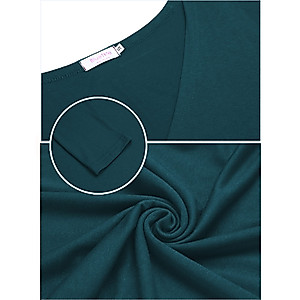 Bluetime Women Plus Size Maxi Cardigan Long Sleeve Open Front Cardigan Lightweight Sweater (XXXXL, Teal Blue)