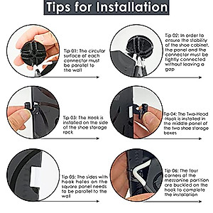 WerkWeit Portable Shoe Storage 6-Tier Shoes Rack 24 Pairs Plastic Cube Storage Tower Shelves for Storage Shoe Cabinet Shoe Rack for Entryway, Hallway and Closet for Shoes, Slippers, Boots Storage