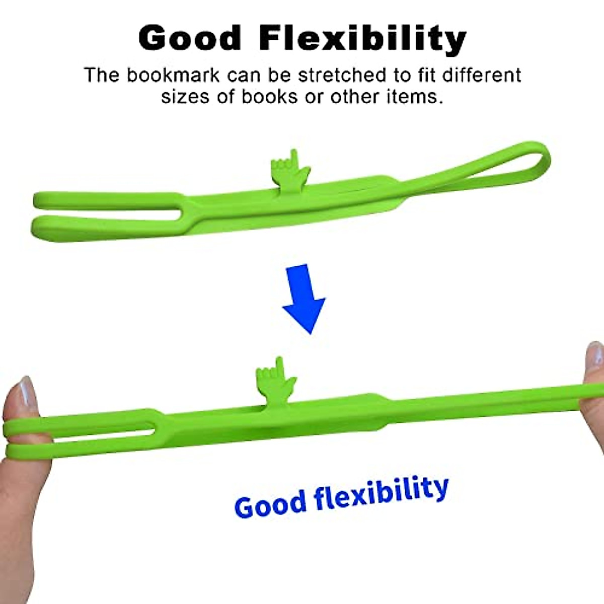 10Pcs Silicone Finger Point Bookmarks HMIEPRS Cute Elastic Fingertip Bookmarks Office School Supplies Ideal Gift for Women Girls Children at Christmas Thanksgiving New Year Birthday