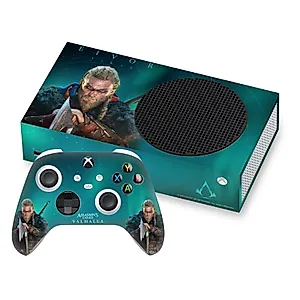 Head Case Designs Officially Licensed Assassin's Creed Male Eivor Valhalla Key Art Matte Vinyl Sticker Gaming Skin Decal Cover Compatible with Xbox Series S Console and Controller Bundle