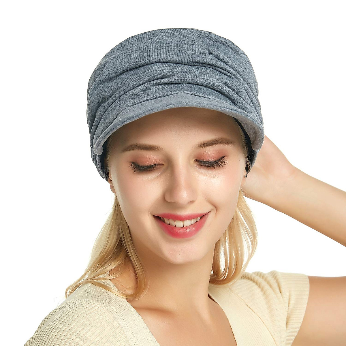 Fashion Hat Cap with Brim Visor for Woman Ladies, Best for Daily Use(Medium Grey)