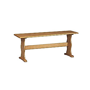 Oakestry Brown Bench Natural Kitchen Bench Nook Chelsea Beach Set Solid Wood Dining Bench Natural Edge Wooden Slab Solid Pine Wood Bench