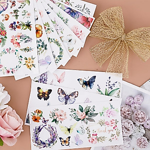 10 Sheets DTF Cup Wrap Transfer Stickers, Colorful Rub On Transfer Stickers Butterfly DTF Transfer Sticker Floral Cup Wrap Transfer Stickers for 16oz Glass Cup Handmade Crafts